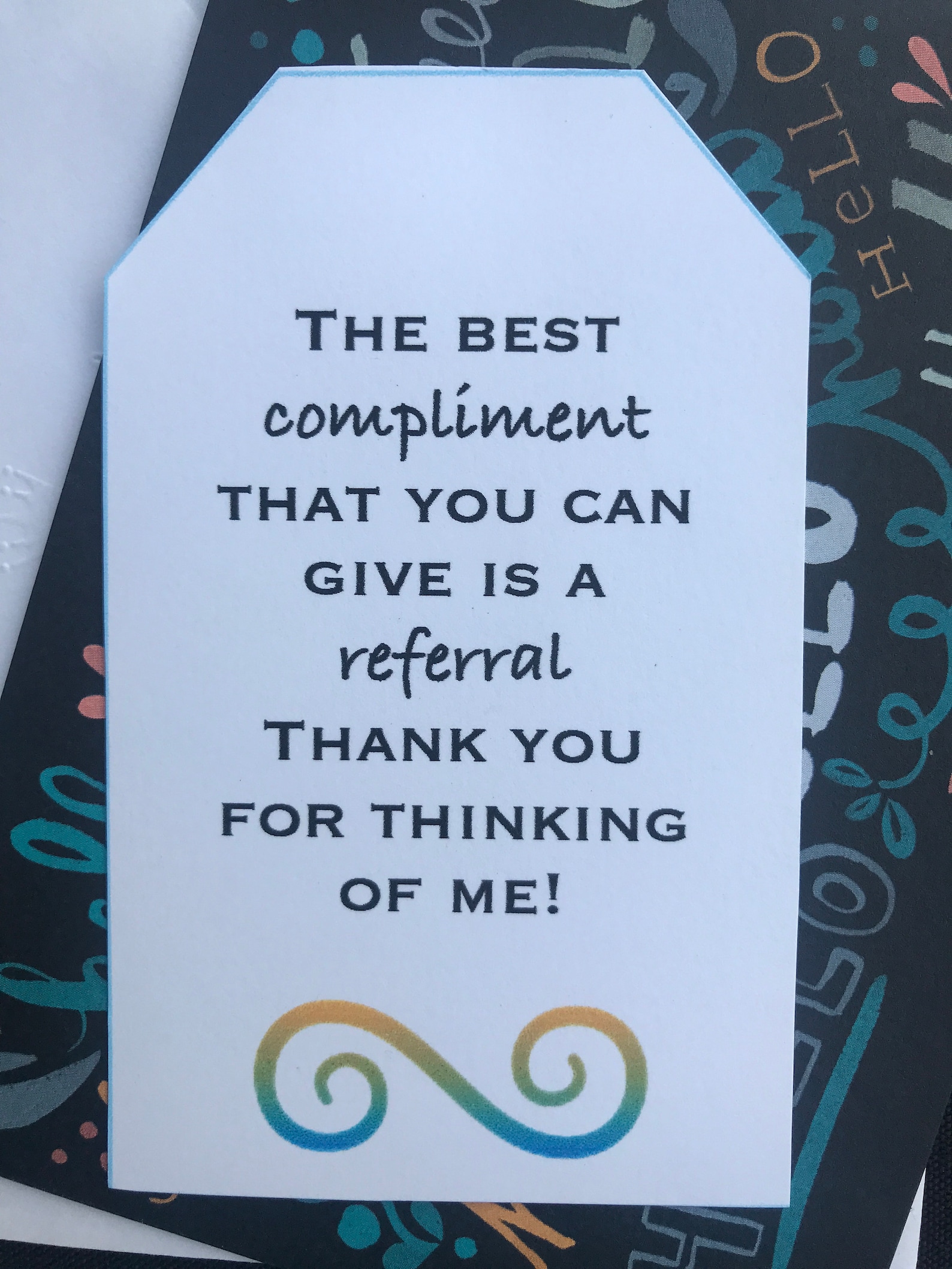 The Best Compliment is a Referral Gift Tags, Real Estate Agent ...