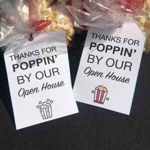 Realtor Open House Popcorn Tag: Agent Marketing (PDF) - Etsy