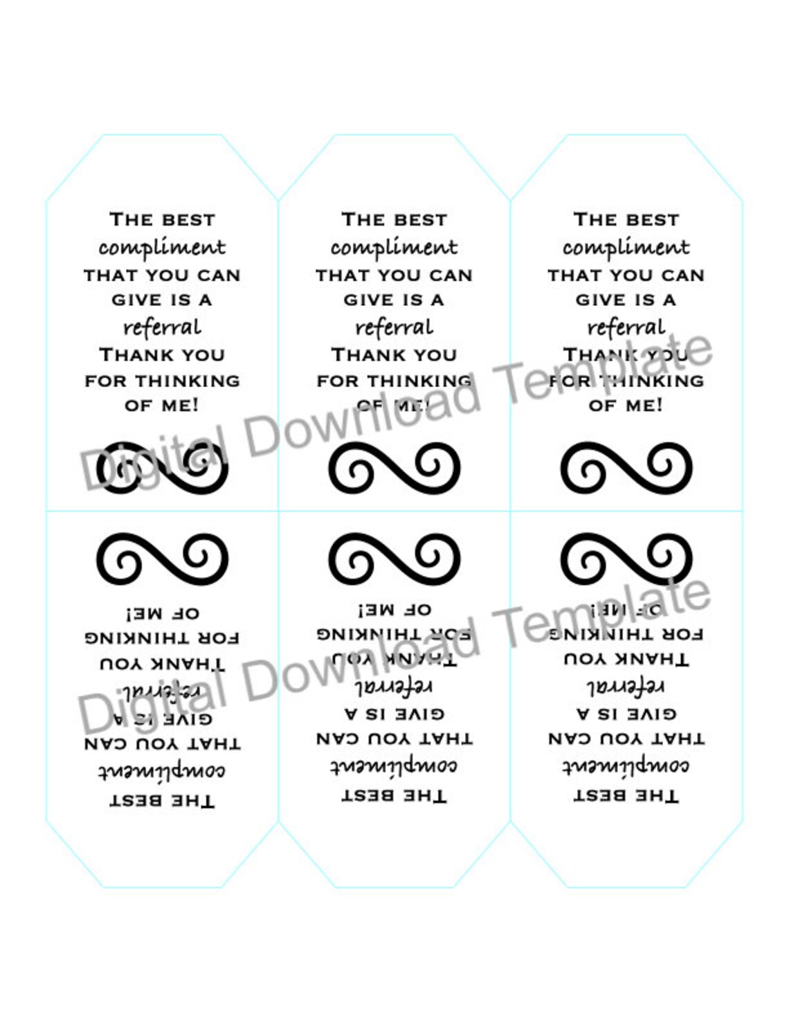 The Best Compliment is a Referral Gift Tags, Real Estate Agent ...