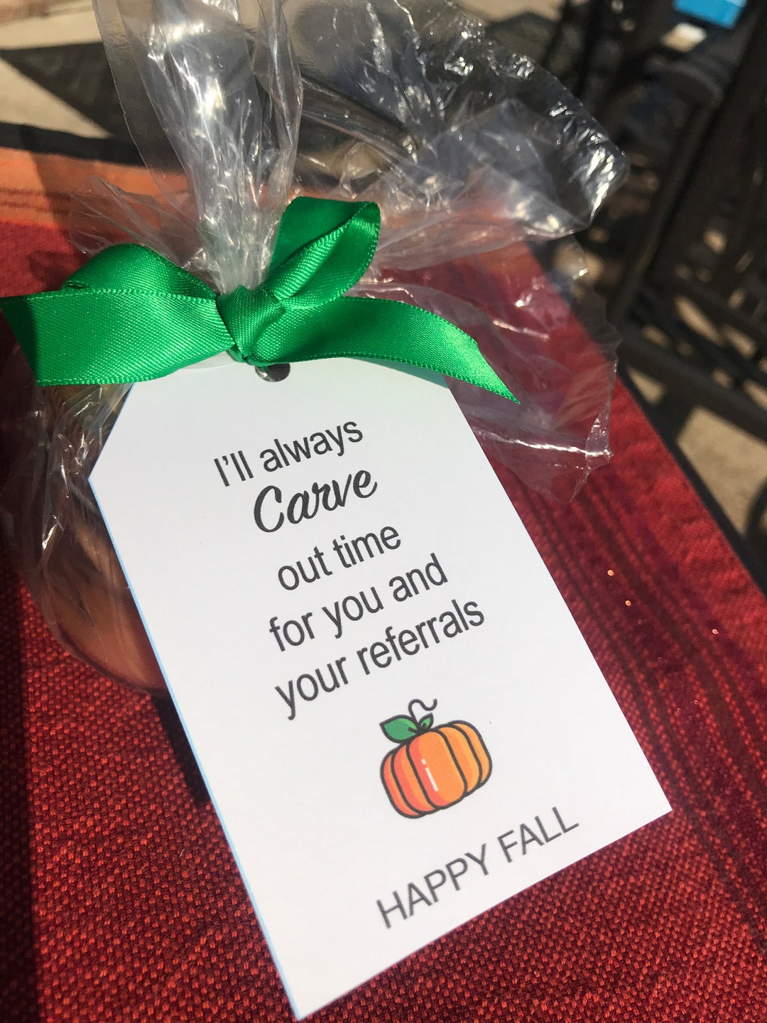 Fall Client Referral Tags: Pumpkin Gift Tags (PDF) - Etsy