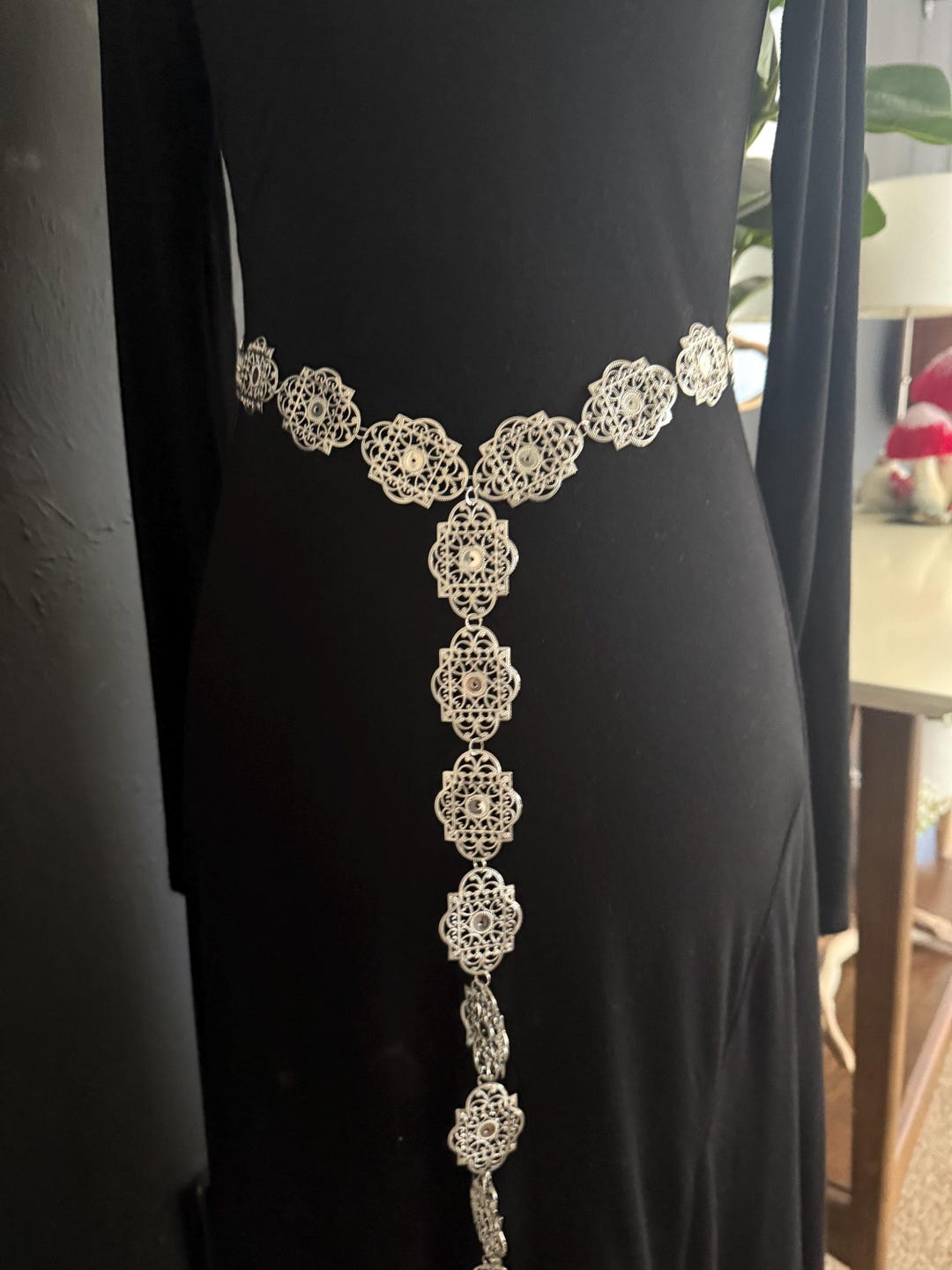 Silver Filigree Medieval Style Belt Girdle - CUSTOM FIT & ADJUSTABLE - Etsy