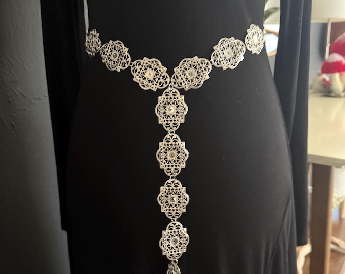 Silver Filigree Medieval Style Belt Girdle - CUSTOM FIT & ADJUSTABLE - Etsy