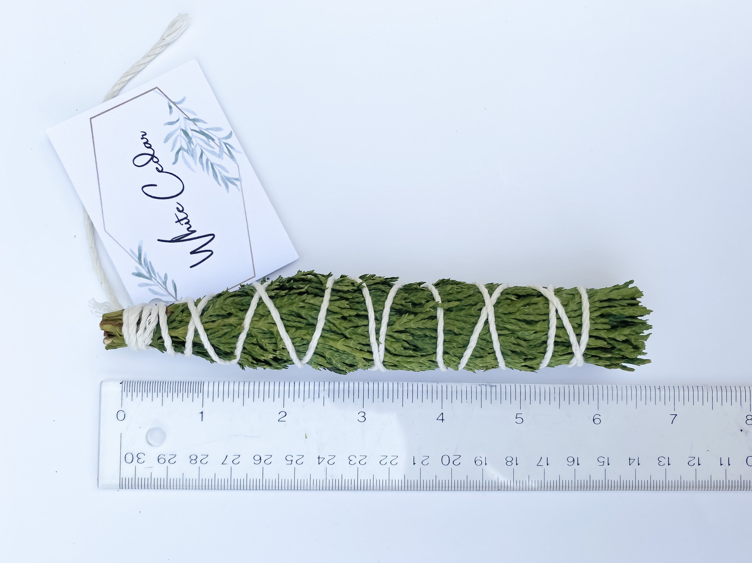 White Cedar Smoke Cleansing Stick | 6" Herb Bundle (for Banishing ...