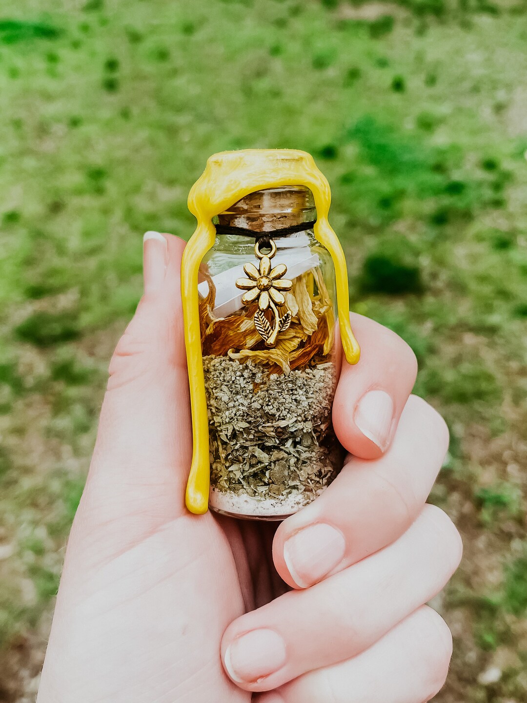 Happiness / Anti-depression Spell Jar | Witch Blessing | Green Witch ...