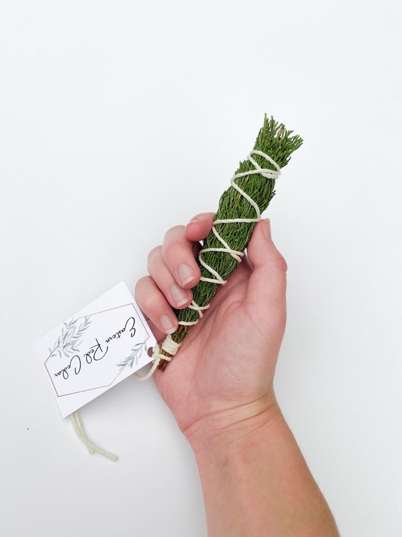 Eastern Red Cedar Smoke Cleansing Stick | 6" Herb Bundle (for ...