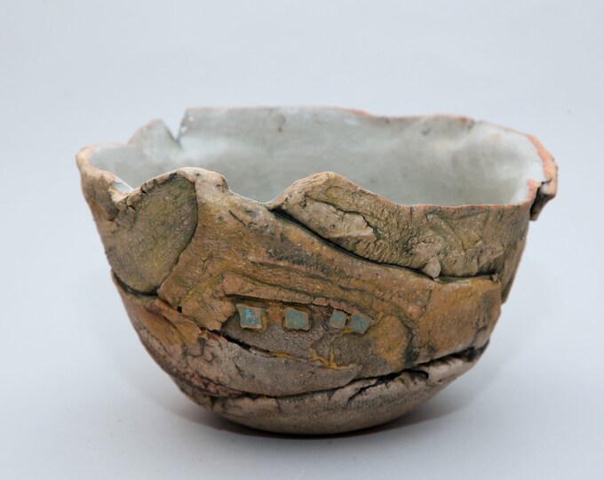 Small Handbuilt Bowl / Decorative Clay Bowl / Distinctive Design ...