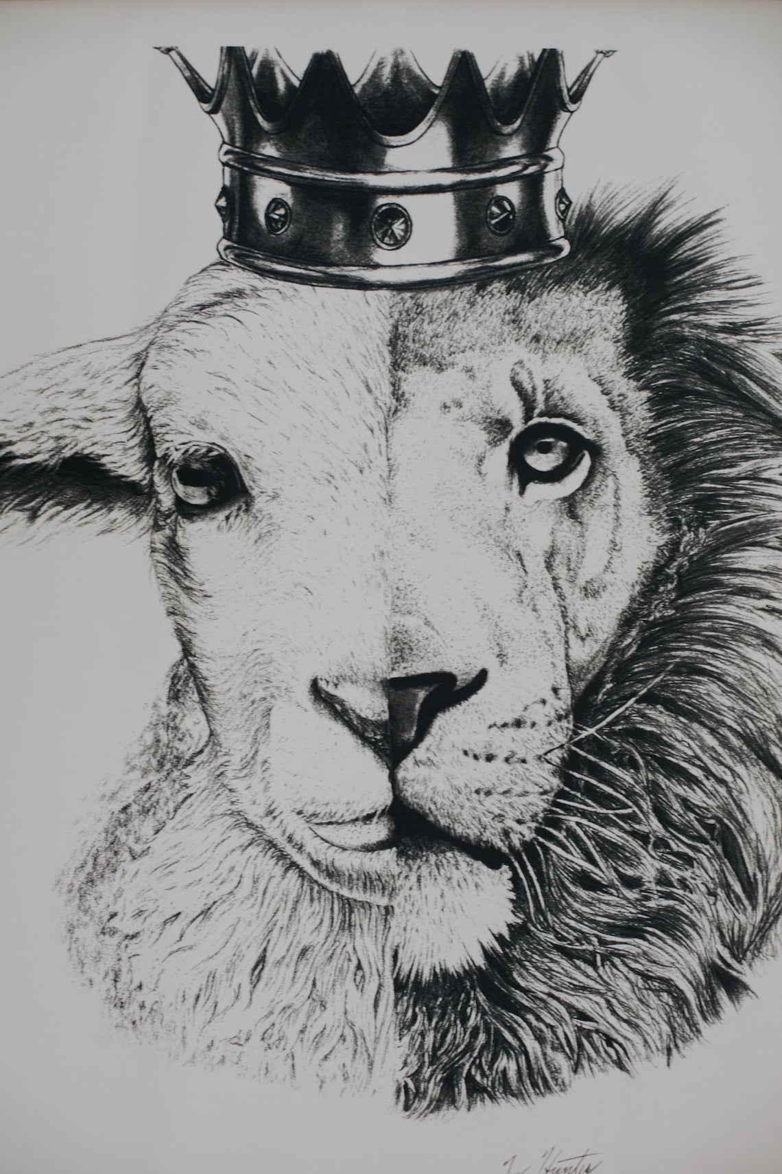 Lion and Lamb Print - Etsy