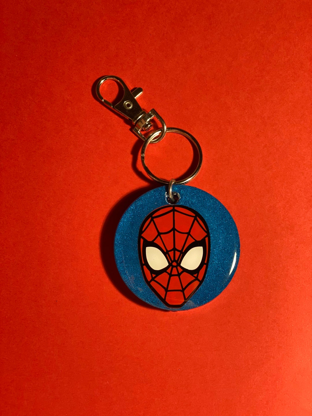 Spider-man Peter Parker Keychain - Etsy