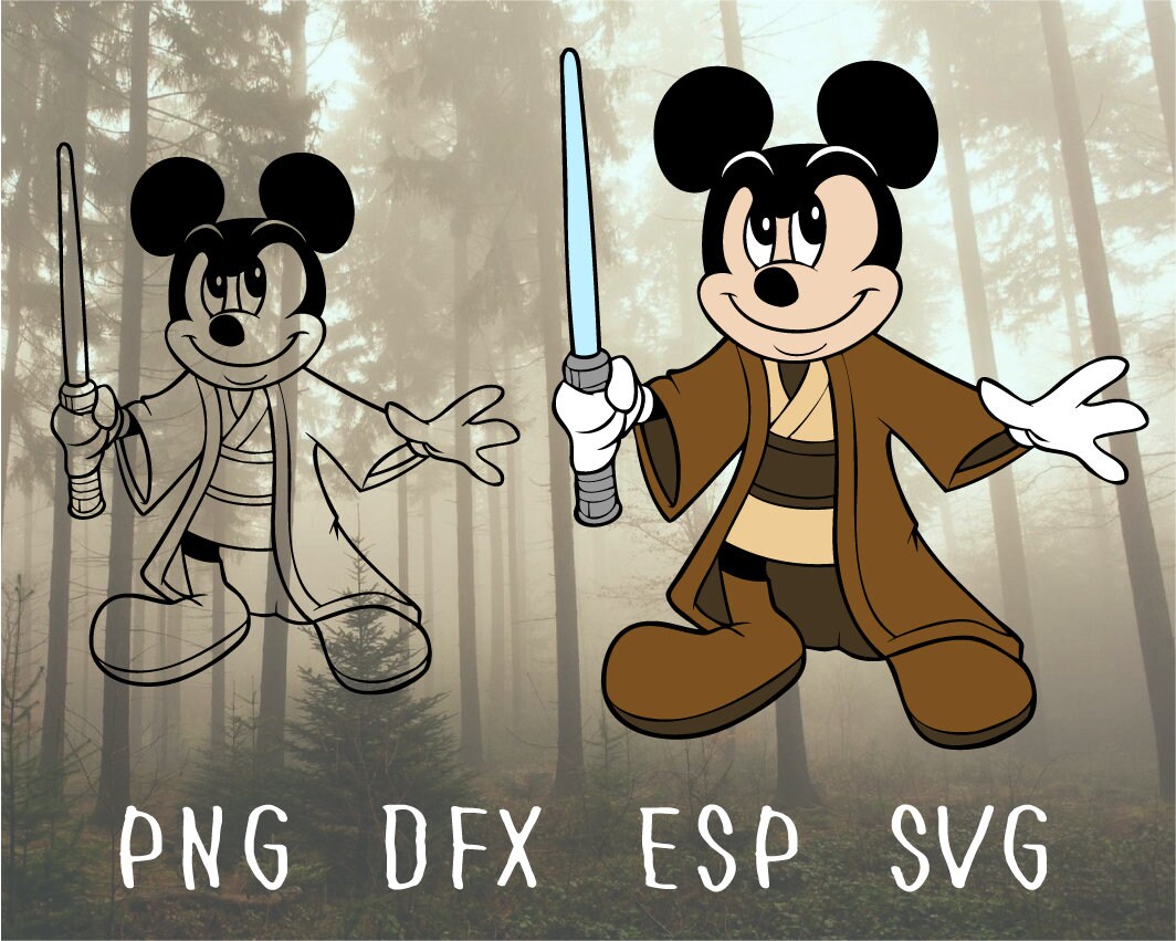 Jedi Mickey Clip Art