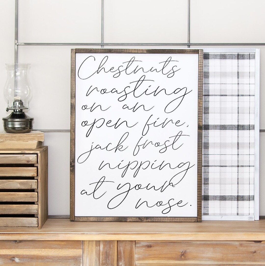 Chestnuts Roasting {sign} - Etsy