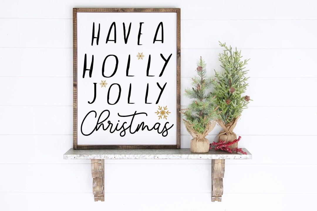 Holly Jolly sign - Etsy