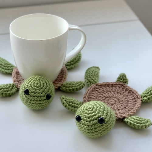 Crochet Cat and Paw Coaster Pattern Animal Coaster PDF - Etsy