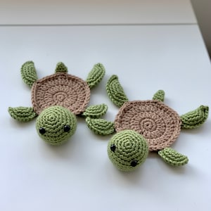 Crochet Turtle Coaster PDF PATTERN - Etsy