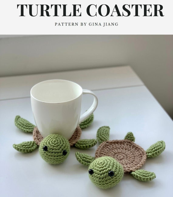Crochet Turtle Coaster PDF PATTERN - Etsy