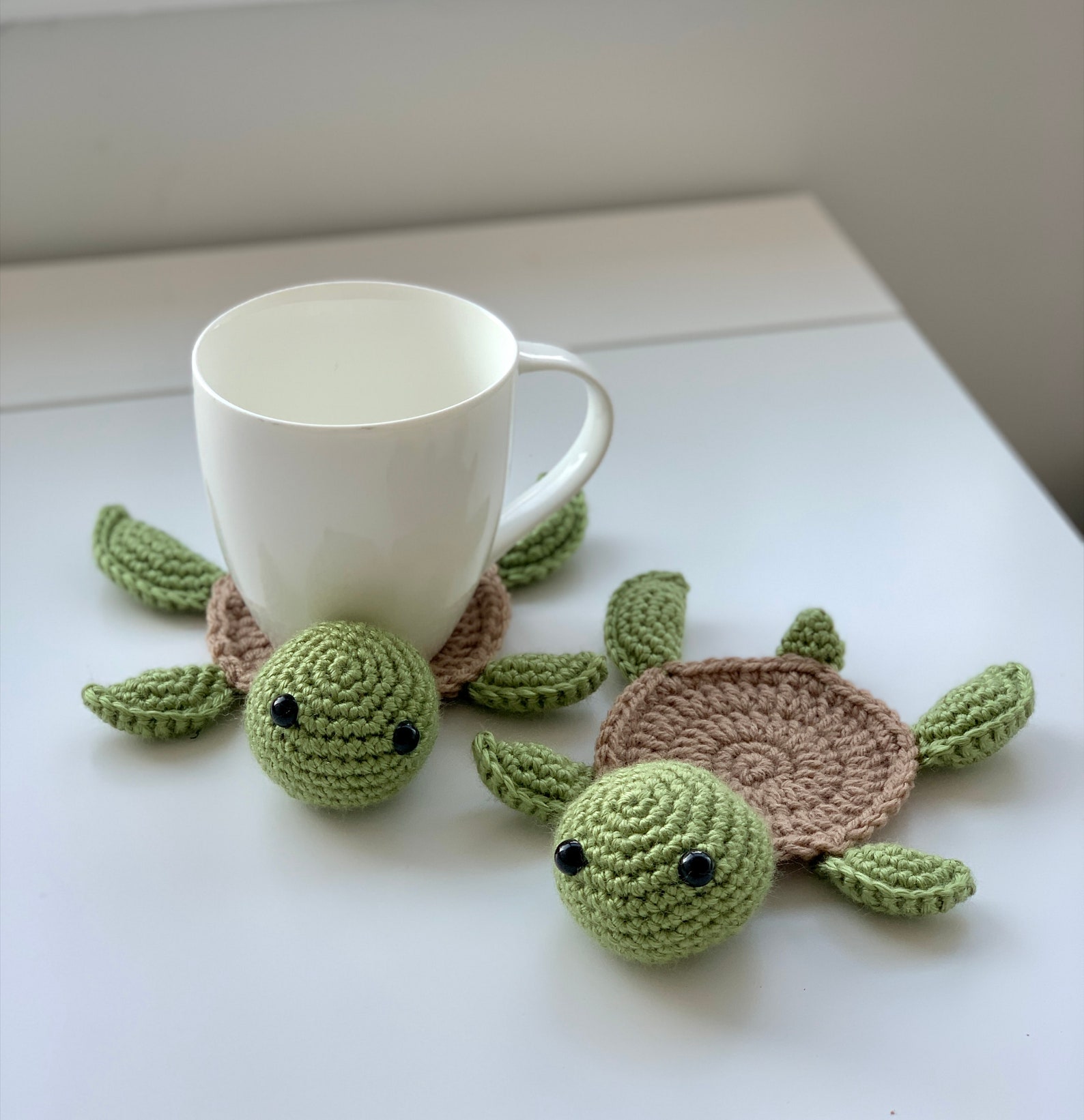 Crochet Turtle Coaster PDF PATTERN - Etsy