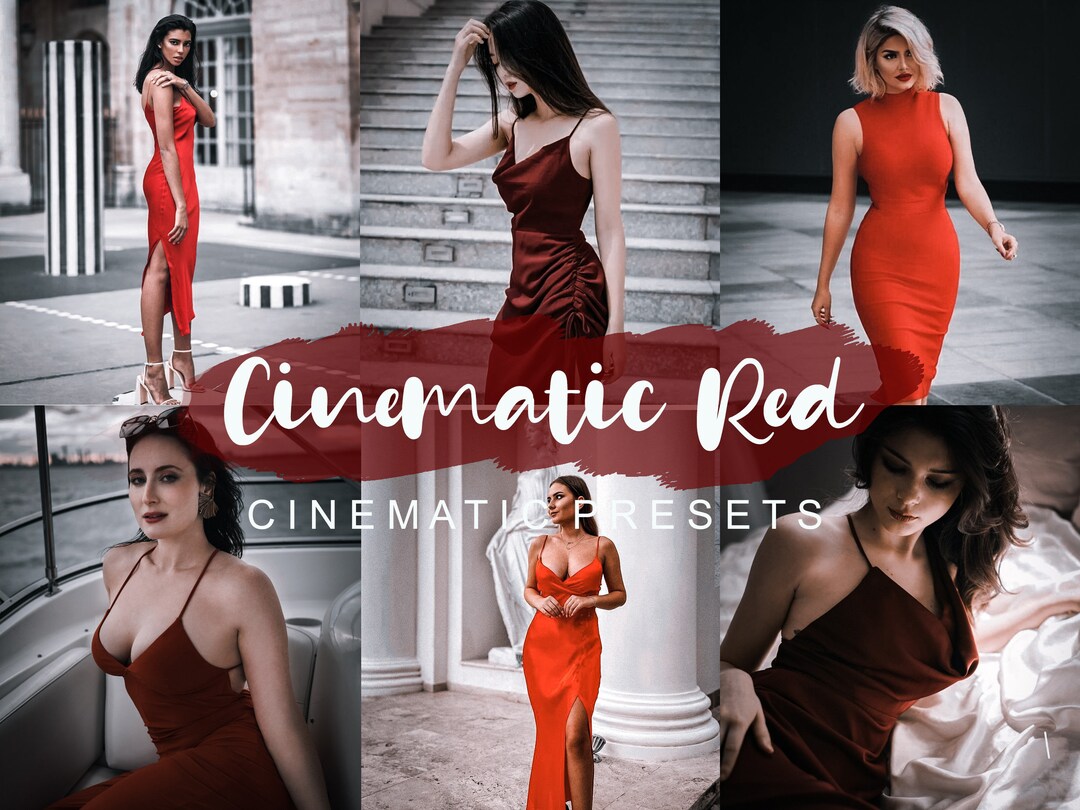10 Cinematic Red Lightroom Preset, Lightroom Mobile & Desktop, Dark Red ...
