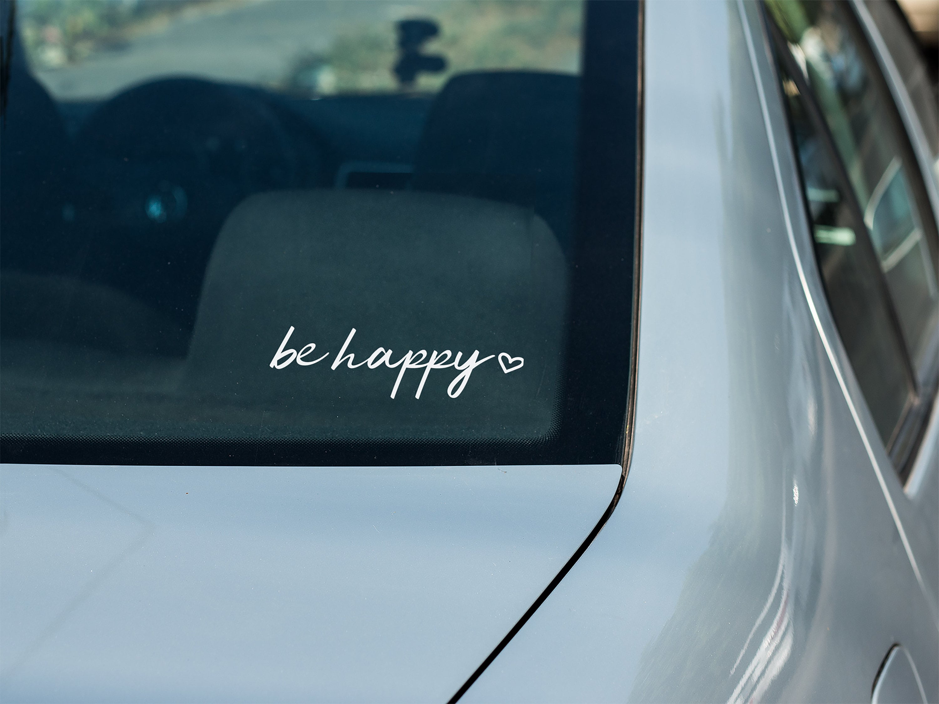 Be Happy Decal, Vinyl Decal, Car Decal, Phrase Decal, Sun Decal, Wall ...
