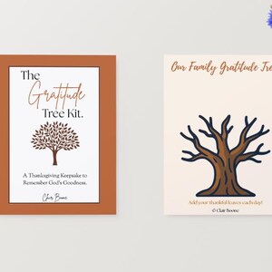 Printable Gratitude Tree Kit | Thanksgiving Family Activity | Faith ...