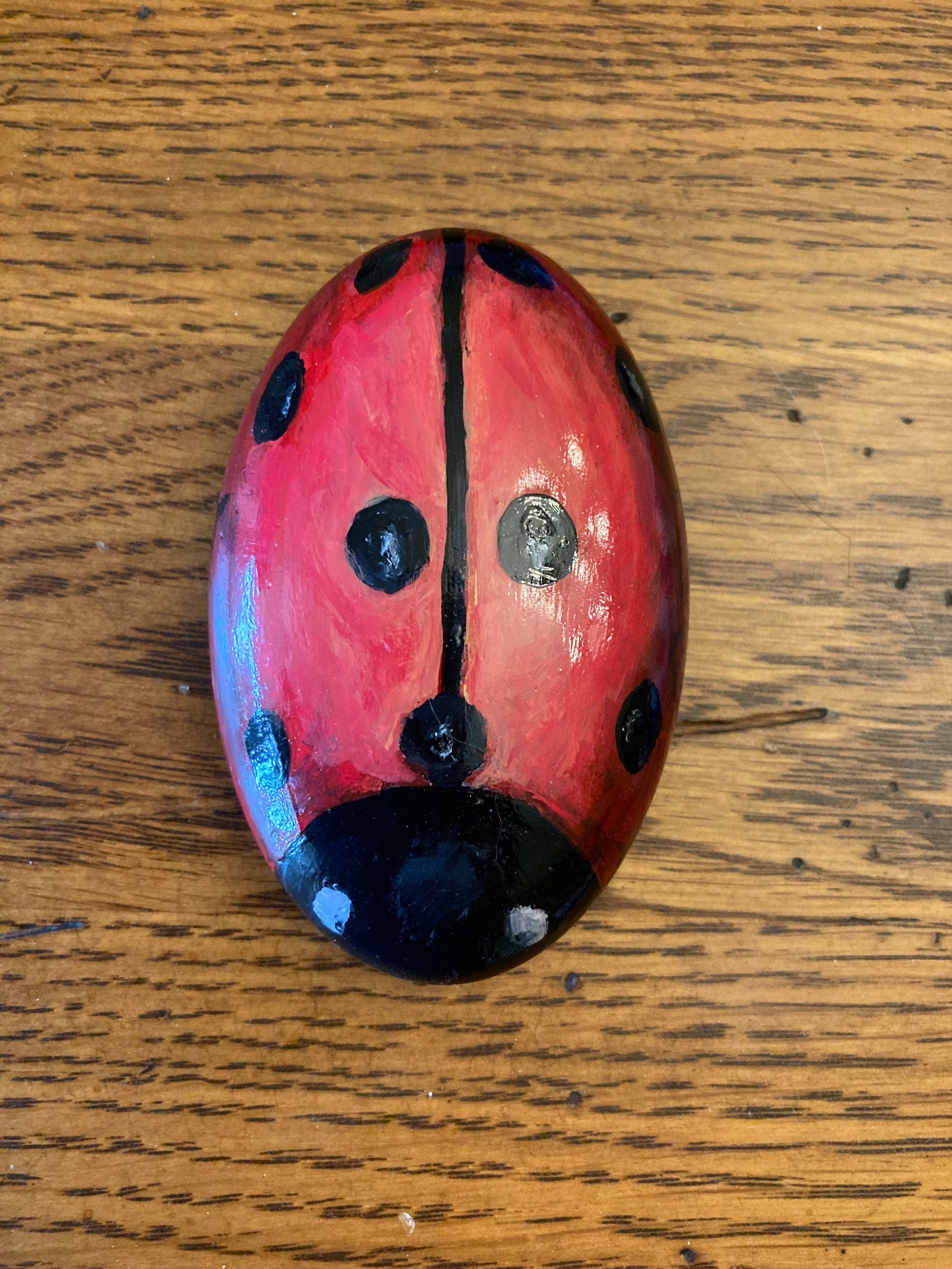 Painted Rock Ladybug Ladybug Rock Zen Decor Paperweight - Etsy