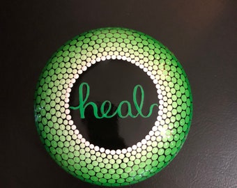 Mandala Stone Painted Rock Zen Dot Mandala Paperweight - Etsy