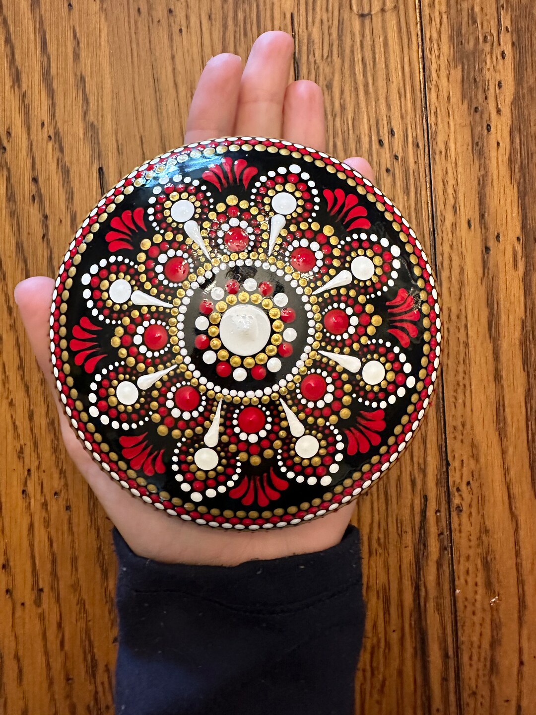 Mandala, Mandala Rock, Dot Painted Rock, Paperweight, Dot Painting, Zen ...