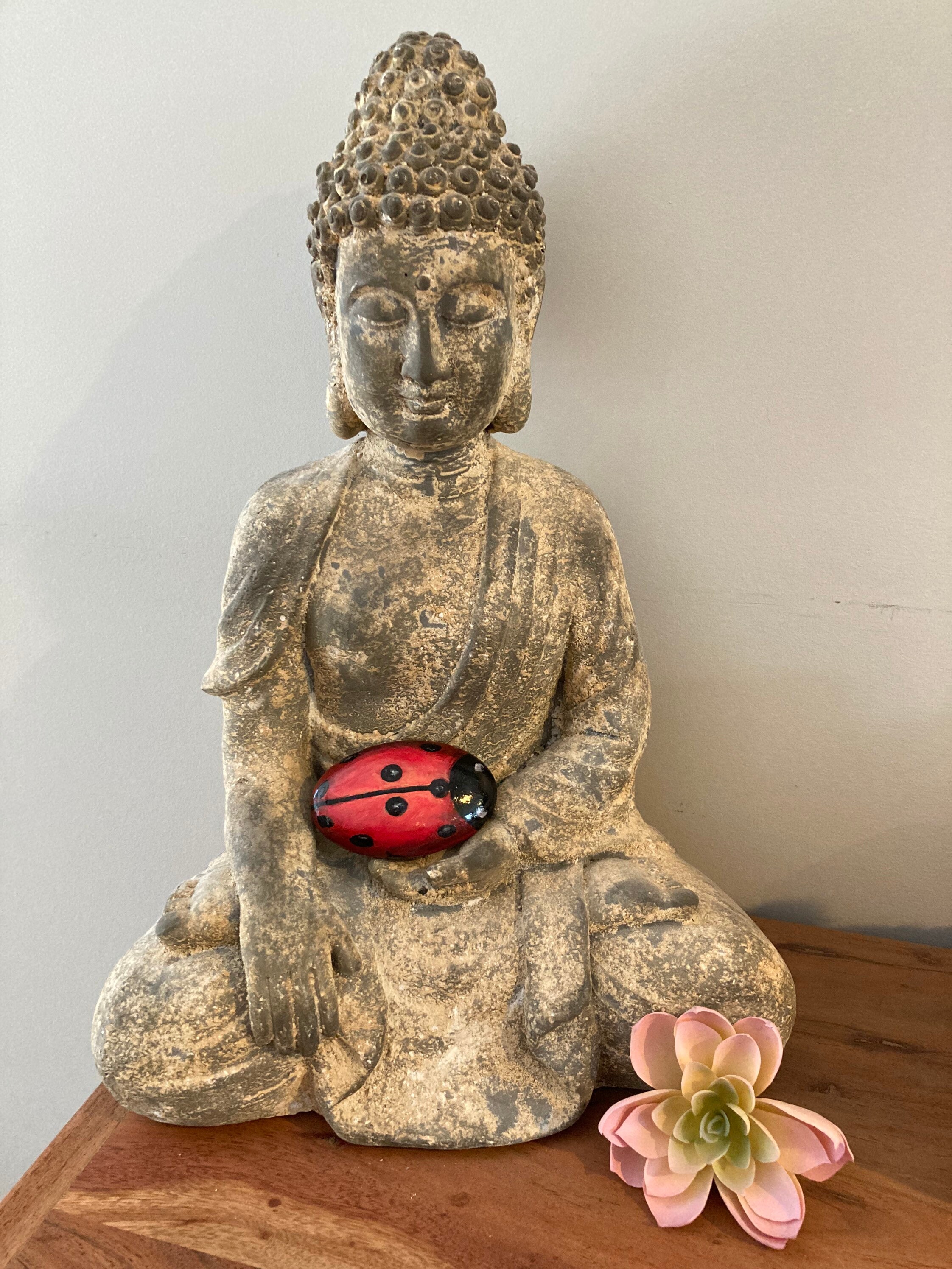Painted Rock Ladybug Ladybug Rock Zen Decor Paperweight - Etsy