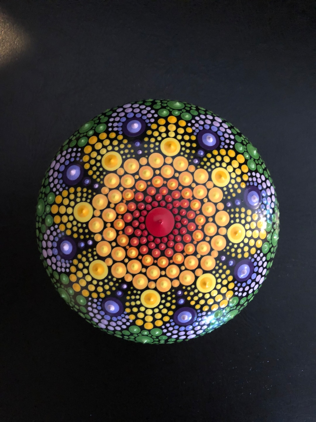 Mandala, Dot Painting, Painted Rock, Zen Decor, Dot Mandala ...