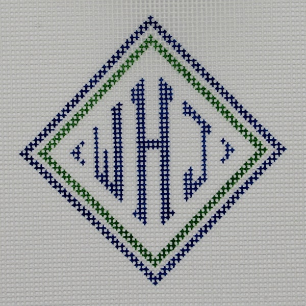 Monogram Needlepoint - Etsy