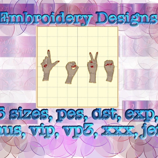 Embroidery File Asl - Etsy