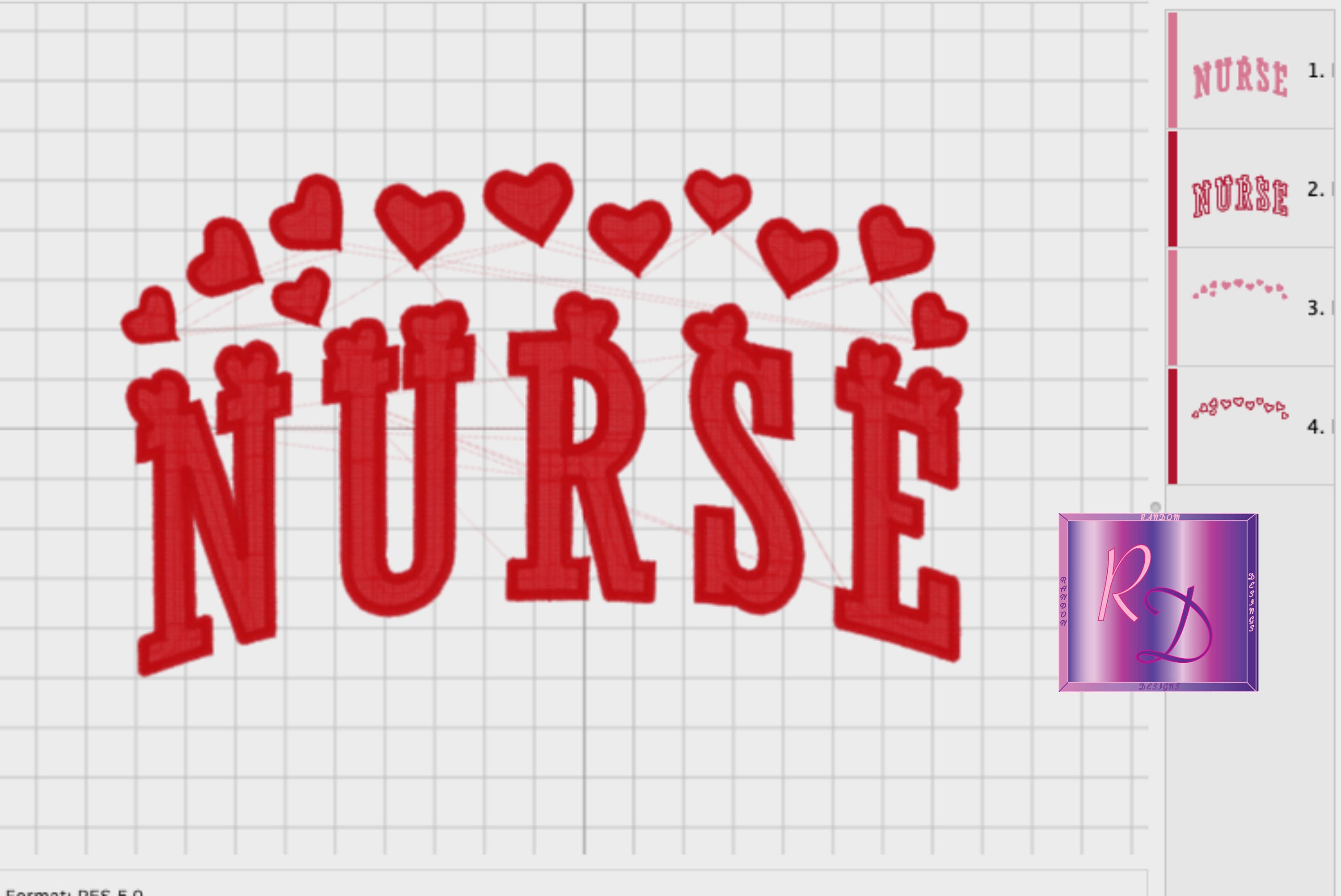 Embroidery Designs, Hearts, Nurse Digitize , Embroidery Files, Nurse ...