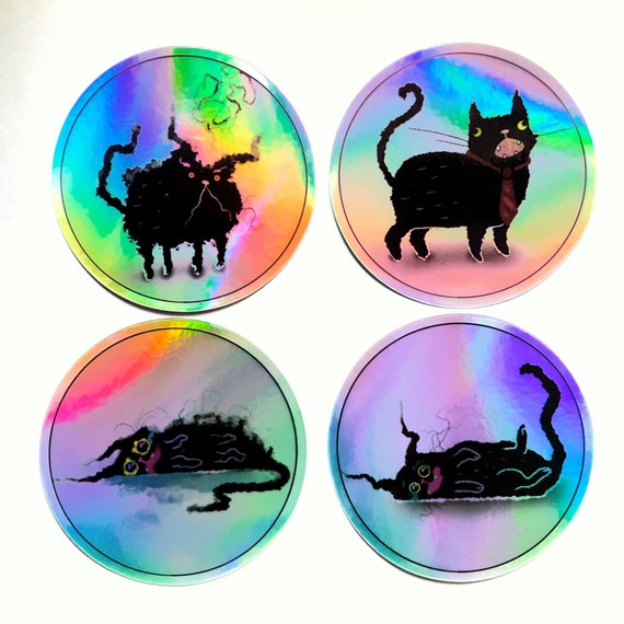 Eldritch Cat Part 2 Holographic Sticker Pack | Etsy