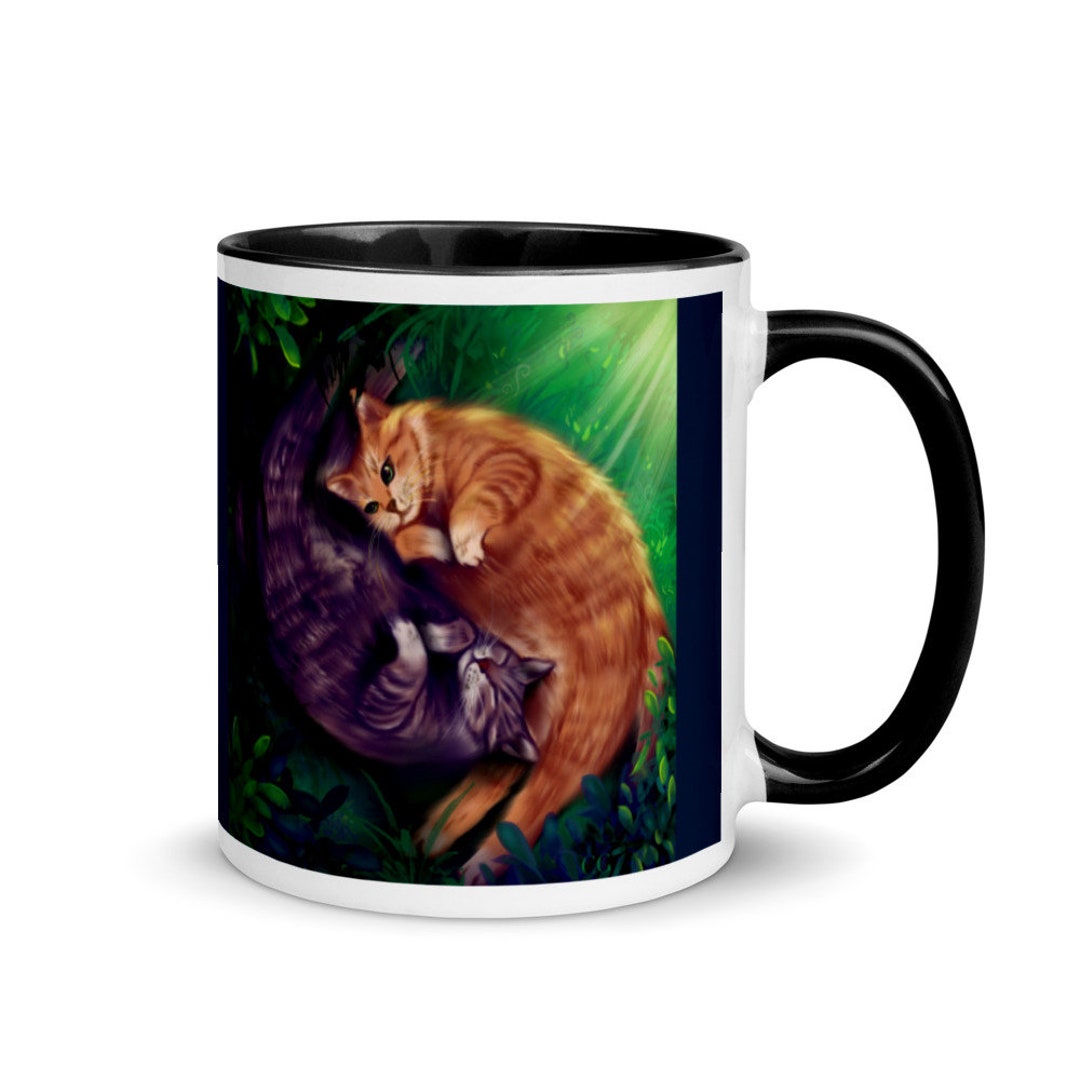 Cozy Cat Mug With Color Inside - Etsy