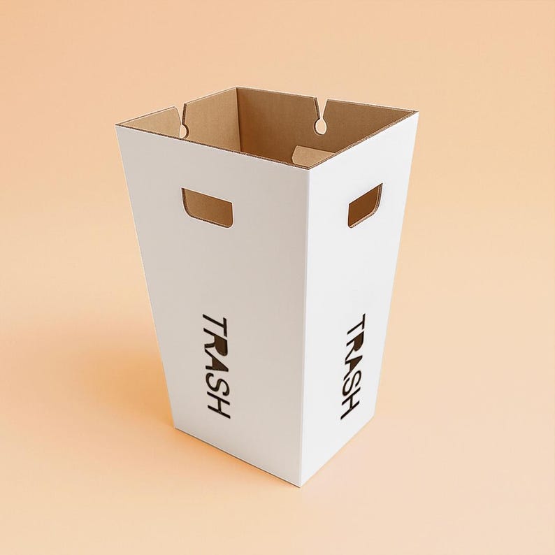 Portable Cardboard Trash & Recycling Bins 4 Pk, 13 Gallon 23" Tall ...