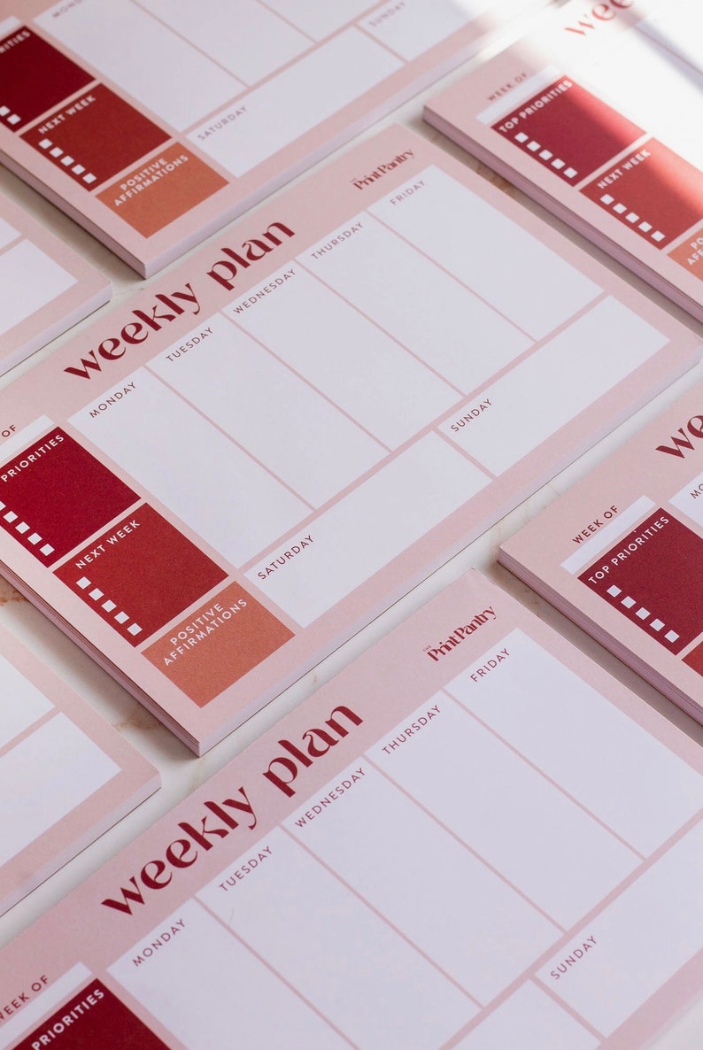 Weekly Planner Notepad With Tear off Sheets - Etsy