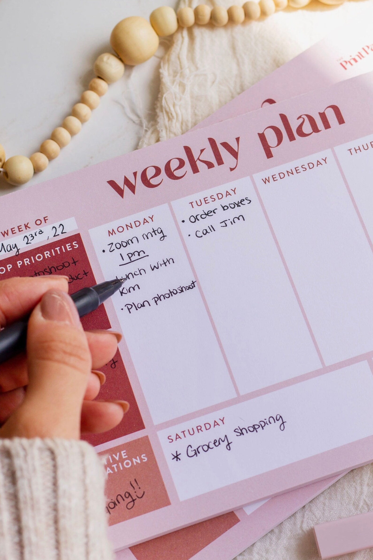 Weekly Planner Notepad With Tear off Sheets - Etsy