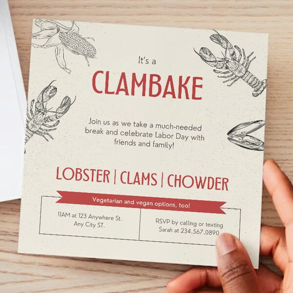 Clambake Invitation - Etsy