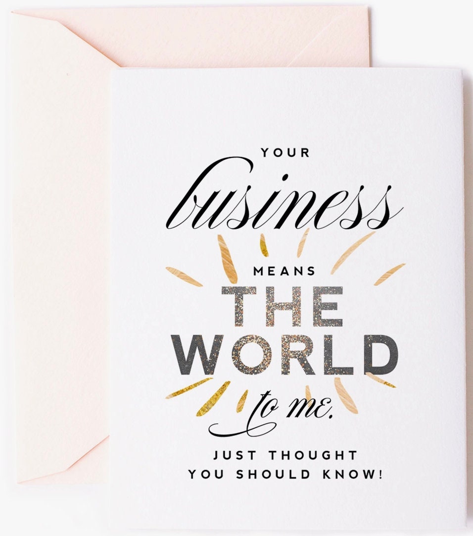 Customer Appreciation Card - Etsy