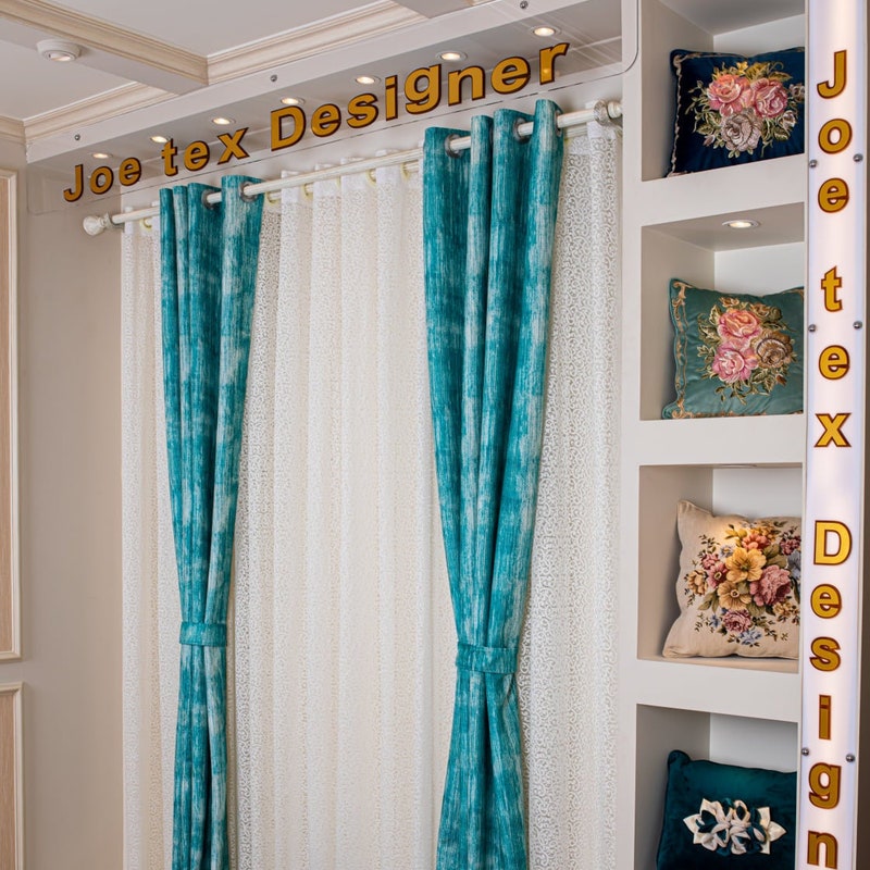 Turquoise Curtains - Etsy