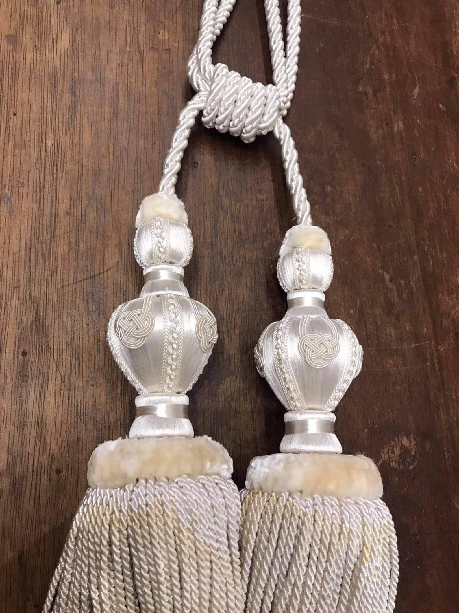 Luxury Tieback Double Tassels White Color - Etsy