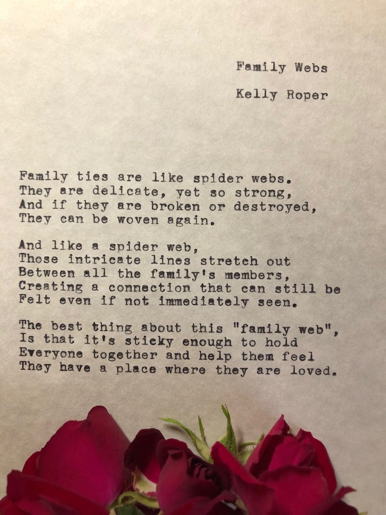 Family Poem or Letter - Etsy