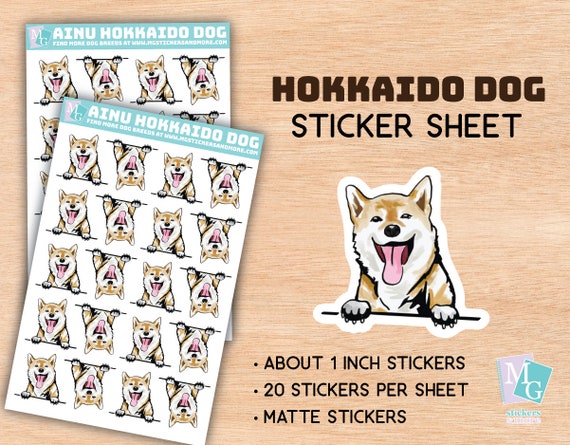 Hokkaido Dog Sticker Sheet Meme Dog Cute Breed Ainu - Etsy