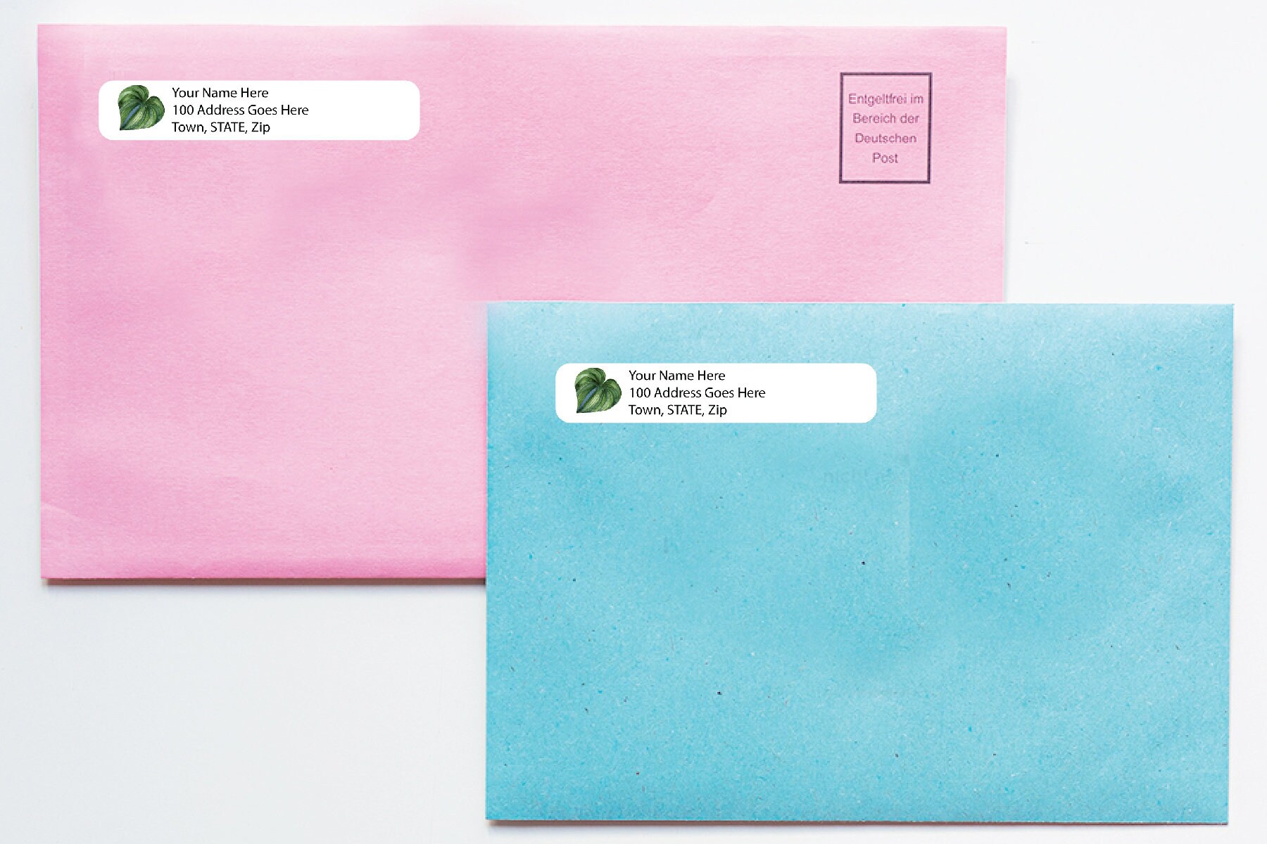 Address Labels Heart Leaf Style Custom Paper Sticker Label | Etsy