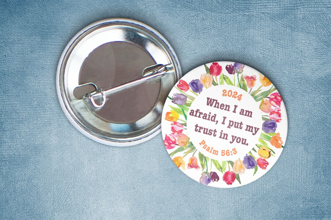 2024 Yeartext Button Pins, Tulips, Floral, English, Jw Gift, Buttons ...