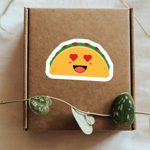 Taco Emoji Sticker Sheet for Crafting, Journaling, Scrapbooking, Cute ...