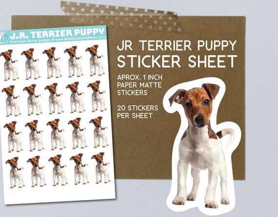 Jack Russell Terrier Puppy Sticker Sheet Paper Matte - Etsy