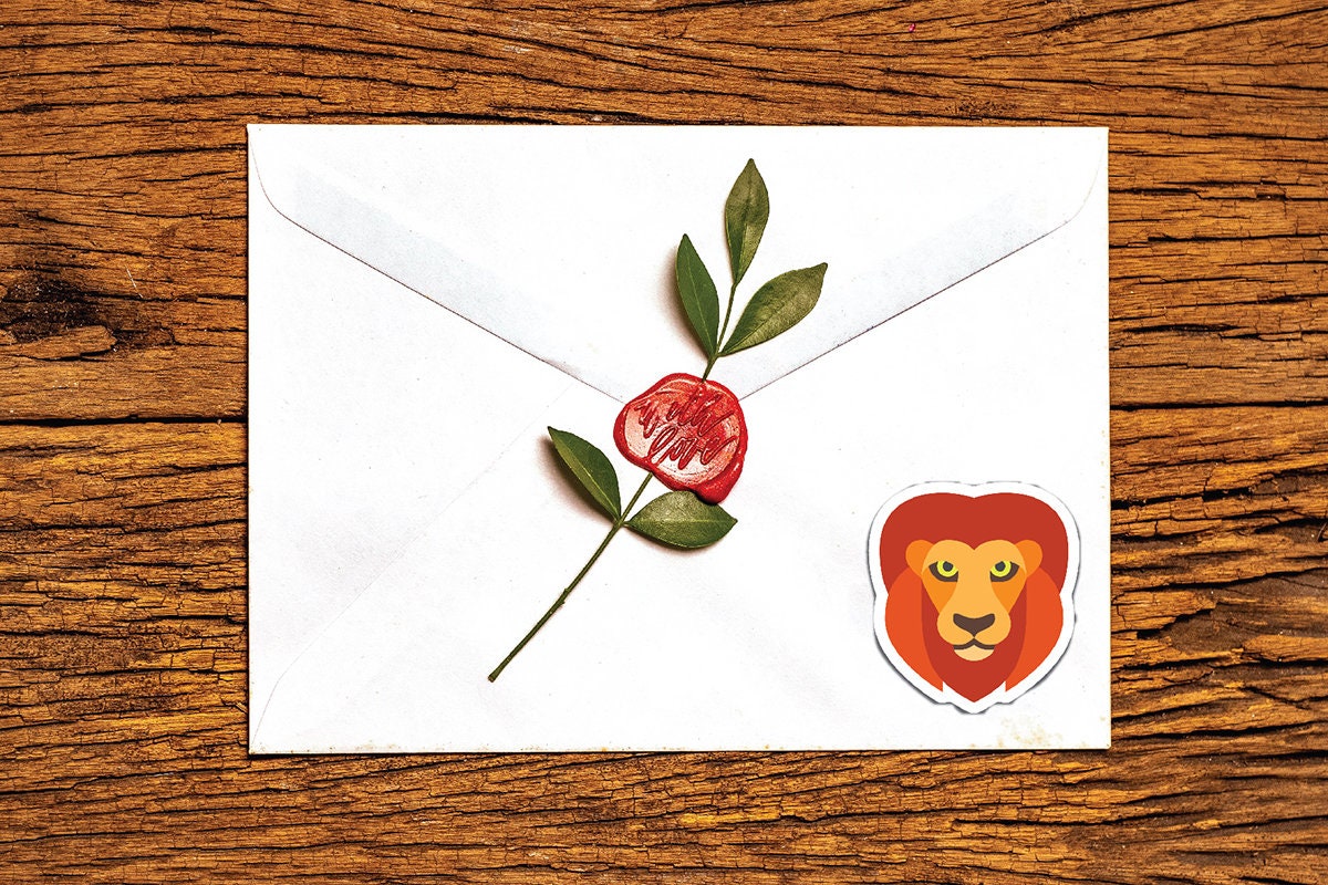 Lion Stickers, Lion, Safari, Animal Stickers, Paper Stickers, Assorted ...