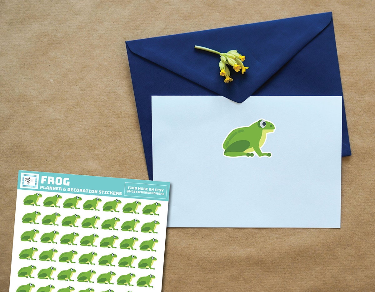 Frog Stickers Frog Dot Stickers Mini Frog Stickers Large - Etsy