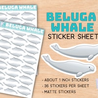 Cute Whale Creature 3" Sticker - Etsy