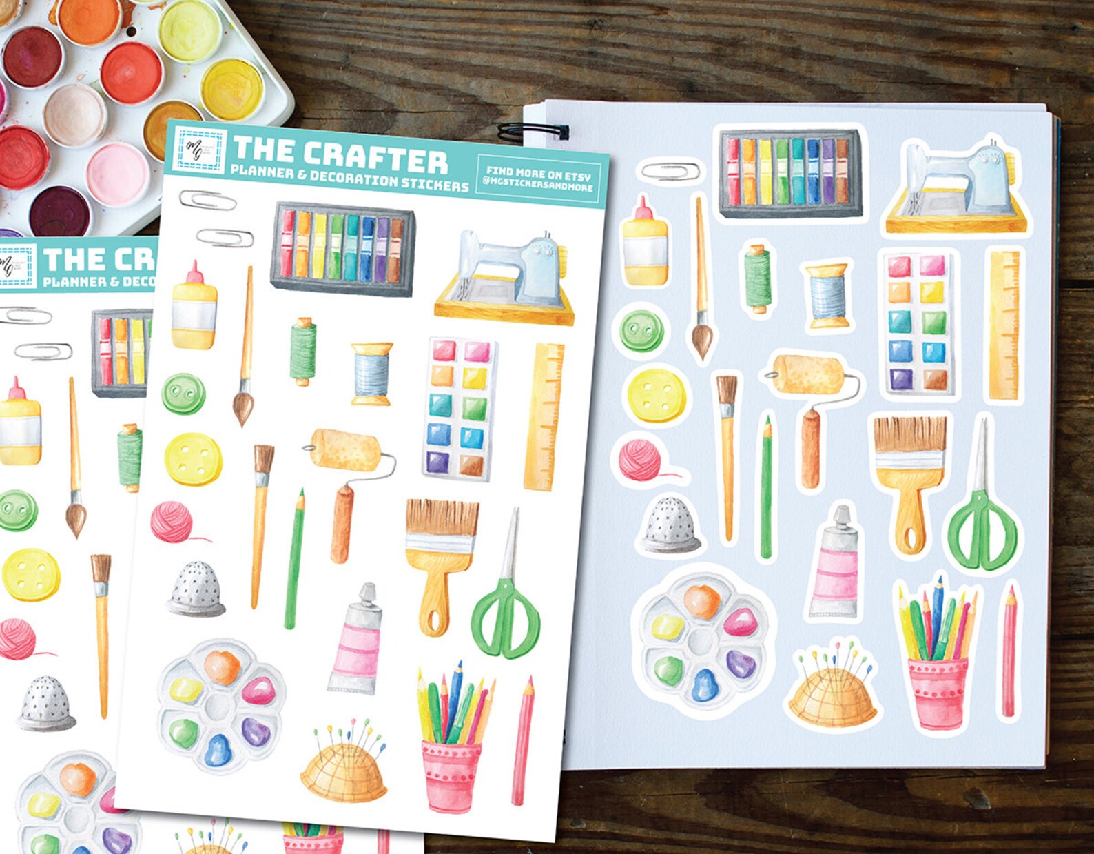 Crafting Supply Stickers Crafter Love Crafts Maker Knit - Etsy