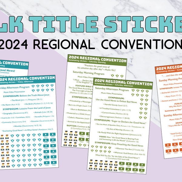 Regional Convention 2024 Talk Stickers - Etsy